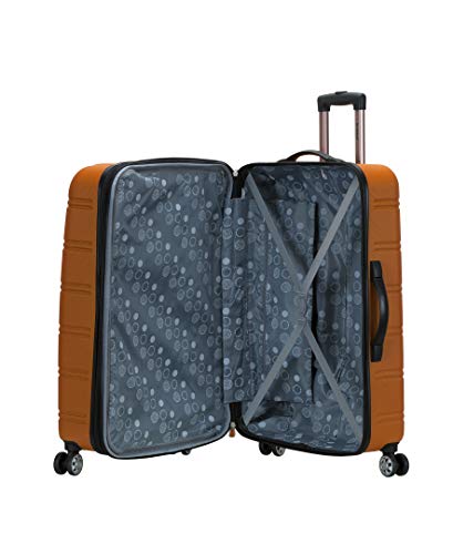 Rockland Melbourne Hardside Expandable Spinner Wheel Luggage, Orange, 2-Piece Set (20/28)