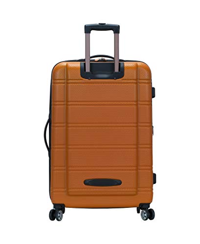 Rockland Melbourne Hardside Expandable Spinner Wheel Luggage, Orange, 2-Piece Set (20/28)