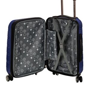 Rockland Melbourne Hardside Expandable Spinner Wheel Luggage, Blue, 2-Piece Set (20/28)