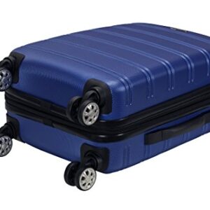 Rockland Melbourne Hardside Expandable Spinner Wheel Luggage, Blue, 2-Piece Set (20/28)