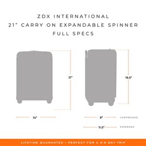 Briggs & Riley ZDX-Expandable Luggage with 4 Spinner Wheels, Hunter, Carry-On 21 Inch