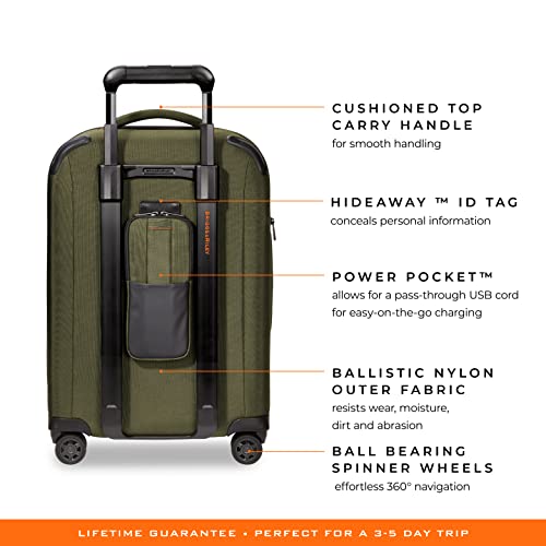 Briggs & Riley ZDX-Expandable Luggage with 4 Spinner Wheels, Hunter, Carry-On 21 Inch