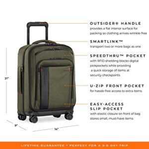 Briggs & Riley ZDX-Expandable Luggage with 4 Spinner Wheels, Hunter, Carry-On 21 Inch