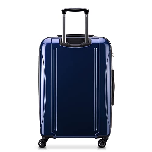 DELSEY Paris Helium Aero Hardside Expandable Luggage with Spinner Wheels, Blue Cobalt, Checked-Medium 25 Inch