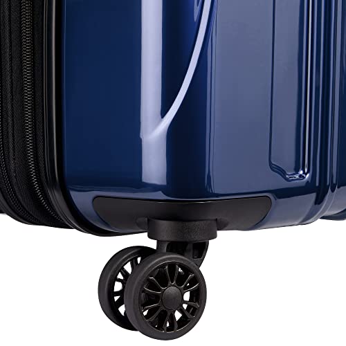 DELSEY Paris Helium Aero Hardside Expandable Luggage with Spinner Wheels, Blue Cobalt, Checked-Medium 25 Inch