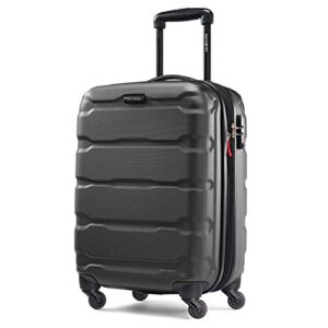 samsonite omni pc hardside expandable luggage with spinner wheels, carry-on 20-inch, black