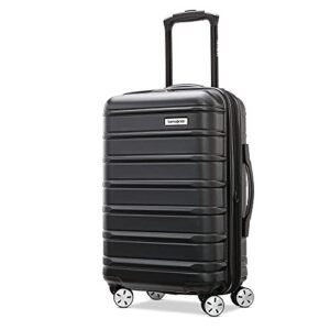 samsonite omni 2 hardside expandable luggage with spinner wheels, carry-on 20-inch, midnight black