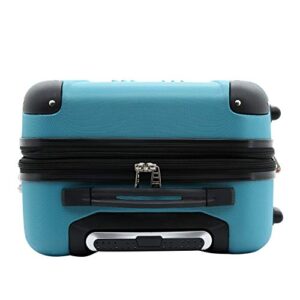 Travelers Club Chicago Hardside Expandable Spinner Luggage, Teal, 20" Carry-On