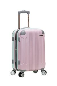 rockland london hardside spinner wheel luggage, mint, carry-on 20-inch