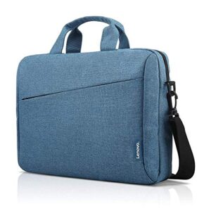 lenovo laptop carrying case t210, fits for 15.6-inch laptop and tablet, sleek design, durable and water-repellent fabric, business casual or school, gx40q17230 casual toploader – blue