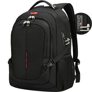 sowaovut travel laptop backpack anti-theft bag with usb charging port and password lock fit 15.6 inch laptops for men women college school student gift