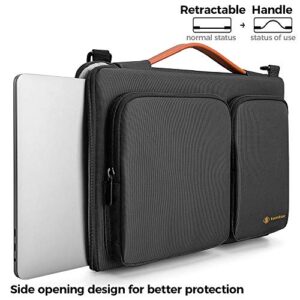 tomtoc 360 Protective Laptop Shoulder Bag for 13-inch MacBook Air M2/A2681 M1/A2337 2022-2018, MacBook Pro M2/A2686 M1/A2338 2022-2016, 13-inch Surface Pro 9/8/X/7+/7/6, Water-resistant Accessory Case