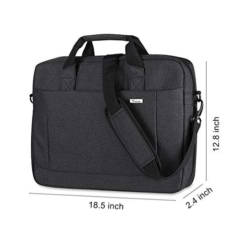 Voova 17 17.3 Inch Laptop Bag Briefcase, Expandable Multi-function Shoulder Messenger Bag, Waterproof Computer Carrying Case with Organizer Pocket for Men Women, Business Travel College School