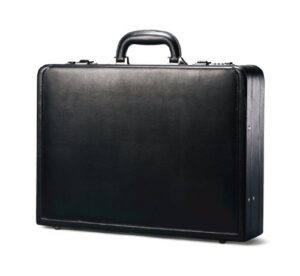 samsonite bonded leather attache, black, one size