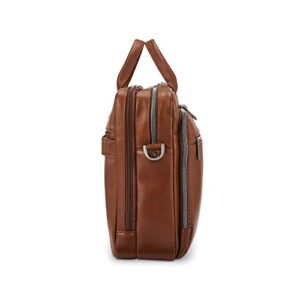 Samsonite Classic Leather Toploader Briefcase, Cognac, One Size