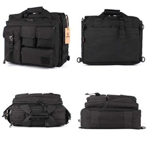 GES Tactical Briefcase, 17.3 Inch Men's Messenger Bag Military Briefcase for Men