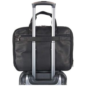 Kenneth Cole Reaction Out Of The Bag' Manhattan Colombian Leather RFID 15.6" Laptop Briefcase, Black, One Size