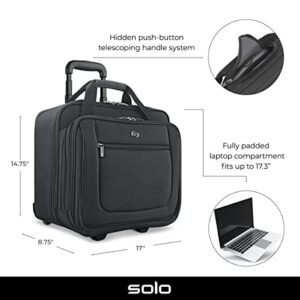 Solo Bryant Rolling Laptop Bag, Black