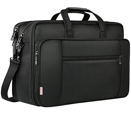 17 Inch Laptop Bag, Large Business Briefcase for Men Women, Taygeer Travel Laptop Case Shoulder Bag, Waterproof Expandable Computer Messenger Bag, Durable Carrying Case Fits 17 in Laptop and Notebook