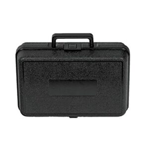 PFC Plastic Plastic Carrying Case with Foam, 12" x 8" x 3 3/4", Black (120-080-038-5SF)