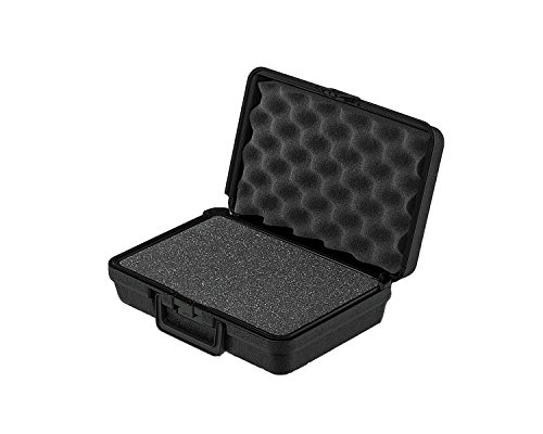 PFC Plastic Plastic Carrying Case with Foam, 12" x 8" x 3 3/4", Black (120-080-038-5SF)