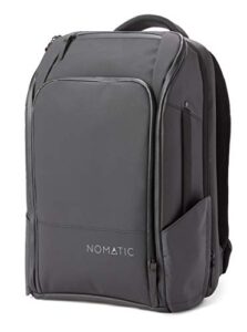 nomatic travel pack- black water resistant anti-theft 30l flight approved carry on laptop bag computer backpack