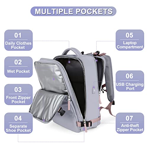 Travel Backpack For Women Airline Approved Carry On Backpack Flight Approved Waterproof Sports Luggage Backpack Casual Daypack Small Hiking Backpack