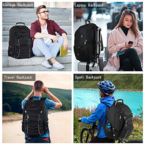 18.4 Laptop Backpack for unisex, 55L Extra Large Gaming Laptops Backpack with USB Charger Port,TSA Friendly Flight Approved and RFID Anti-Theft Pocket