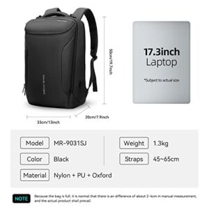 MARK RYDEN Business Backpack for Men, Waterproof High Tech Backpack with Sport Car Shape Design and USB Charging Port, Travel Laptop Backpack Fits 17.3 Inch Notebook (YKK-3 Pocket)