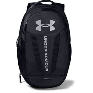 under armour unisex-adult hustle 5.0 backpack , black (001)/silver , one size fits all