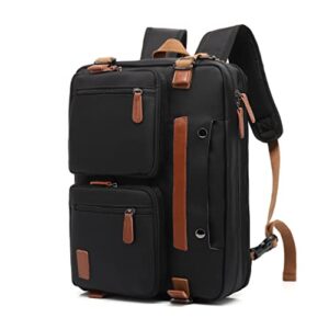 molnia 3 in 1 laptop backpack, 17.3 inch computer bags for men, laptop backpack for men, for travel bussiness school men women, black