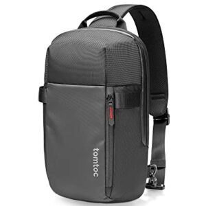 tomtoc 14-inch Compact EDC Sling Bag, Minimalist Chest Shoulder Backpack Crossbody Bag for up to 14-inch MacBook Pro M1/M2 A2779 A2442, Water-resistant, Lightweight Daypack for Travel, Work, Sport