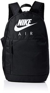 nike unisex kid’s y nk elmntl bkpk-gfx fa19, black/black/(white), 30l