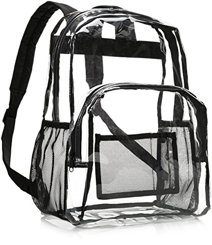 Amazon Basics School Backpack, Clear, School Backpack