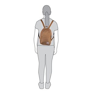 Carhartt Mini Backpack, Everyday Essentials Daypack for Men and Women, Brown