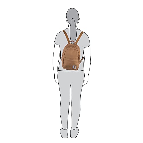 Carhartt Mini Backpack, Everyday Essentials Daypack for Men and Women, Brown