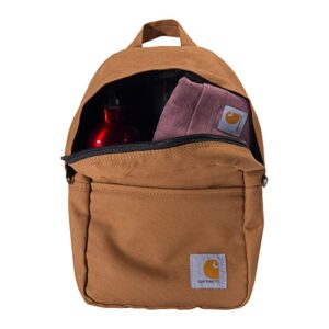 Carhartt Mini Backpack, Everyday Essentials Daypack for Men and Women, Brown