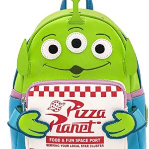 Loungefly Disney Toy Story Alien Pizza Planet Box Faux Leather Mini Backpack