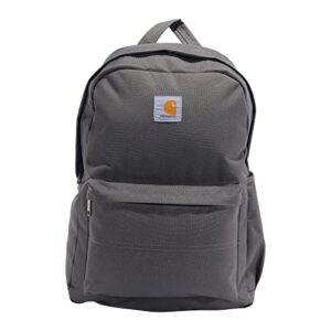 carhartt essentials backpack with 15-inch laptop sleeve for travel, work and school, grey