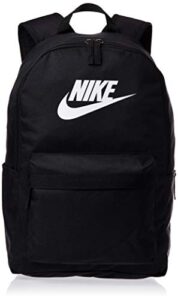 nike heritage backpack 2.0, black/black/white, misc