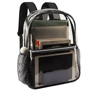 neurora clear backpack heavy duty tpu transparent backpack for school,sports,work,security travel,college.