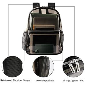 Neurora Clear Backpack Heavy Duty TPU Transparent Backpack for School,Sports,Work,Security Travel,College.