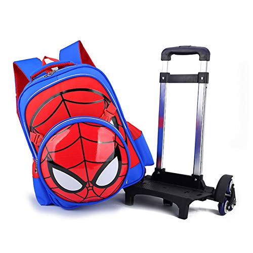 GLOOMALL Cartoon Six Wheels Trolley Case School Bags Boy Oxford Cloth Vacation Backpack