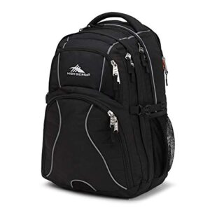 high sierra swerve laptop backpack, black, one size