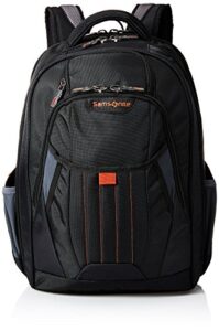 samsonite tectonic 2 large backpack, black/orange, 18 x 13.3 x 8.6