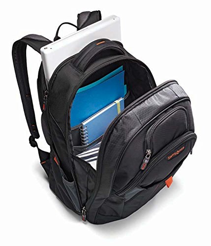 Samsonite Tectonic 2 Large Backpack, Black/Orange, 18 x 13.3 x 8.6