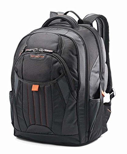 Samsonite Tectonic 2 Large Backpack, Black/Orange, 18 x 13.3 x 8.6