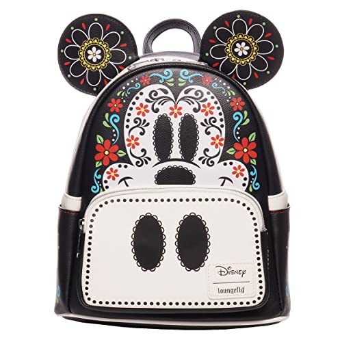 Loungefly Mickey Mouse Dia de los Muertos Sugar Skull Mickey Mini-Backpack - Entertainment Earth Exclusive