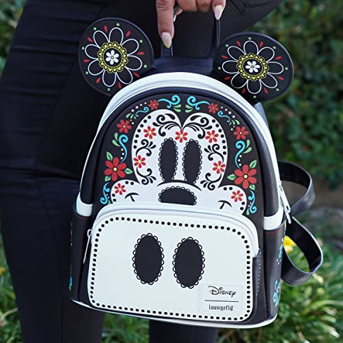 Loungefly Mickey Mouse Dia de los Muertos Sugar Skull Mickey Mini-Backpack - Entertainment Earth Exclusive