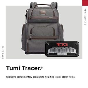 TUMI Alpha 3 Brief Pack - 15-Inch Laptop Backpack with Padded Adjustable Straps - Stores Laptop, Tablet & More - Anthracite